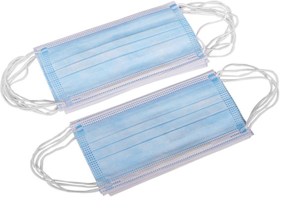 Non Woven BFE 95 Surgical Protective Mask Blue Brethable 3 Ply Earloop Face Mask