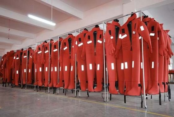Neoprene SOLAS approved Marine thermal insulation buoyant immersion suits for sales
