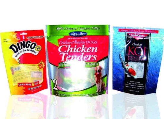 Custom Printed Stand Up printed pet food pouches Zipper Plastic Bag