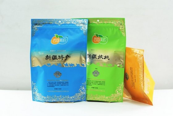 Stand up coffee bean bags with zipper , valve and your logo printing