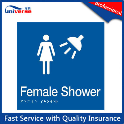 ABS Braille Tactile Signs With Raise Letter , Braille Toilet Signs