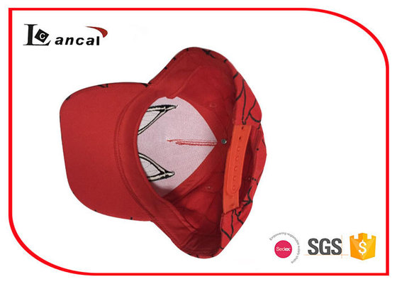 Spider Man Adjustable Red Baseball Caps Hats Embroidered For Children