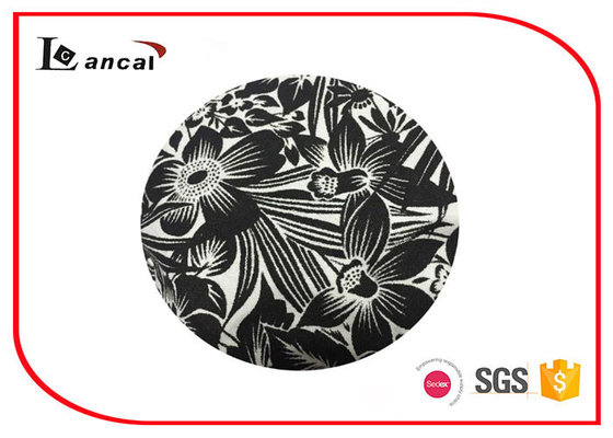 Wide Brim Colorful Printed Bucket Hat With String , Black / White Bucket Cap