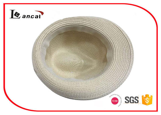 Panama 100% Paper Wide Brimmed Straw Hat Natural Color With Light Brown Band