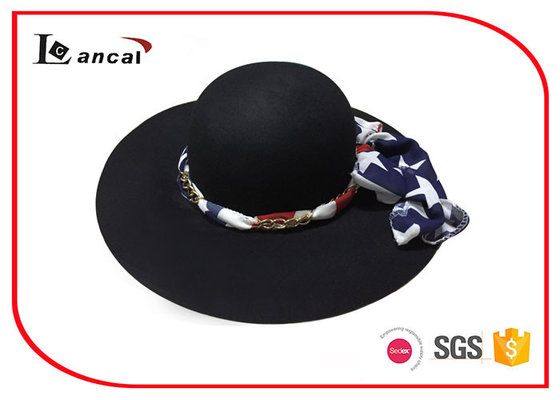 Silk Hatband Wide Brimmed Fedora Floppy Hat Wool Large Floppy Sun Hat