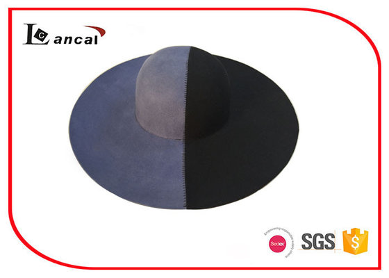 Double Color Wool Felt Hat , Joint Style Wide Birmmed Floppy Hat