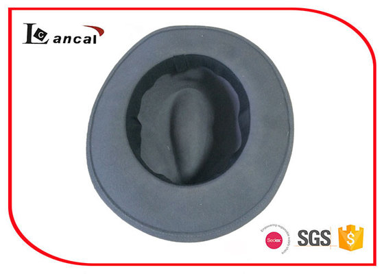 100% Fedora Wool Felt Cowboy Hats , Common Hatband Fedora Hats For Women