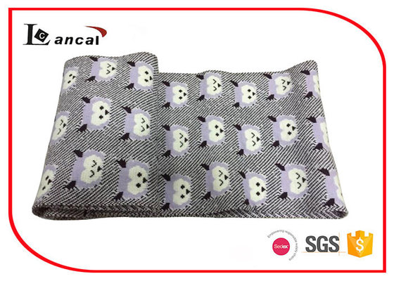 Cat Design Acrylic Arm Knitted Scarf , Jacquard Pattern Knitted Neck Scarf For Ladies