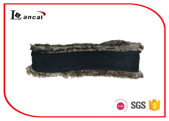 Black Elastic Inner Band Chunky Knit Snood Scarf Acrylic Blend For Ladies