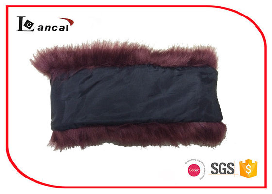 Animal Faux Fur Knitted Snood Scarf With Black Satin Lining Without Elastic