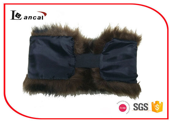 Matt Satin Lining Brown Fur Snood Scarf Adults SGS / ITS / REACH Compliance