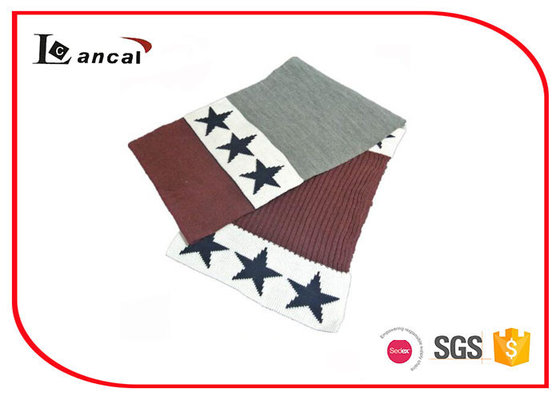 Five - Pointed Star Knitted Scarf