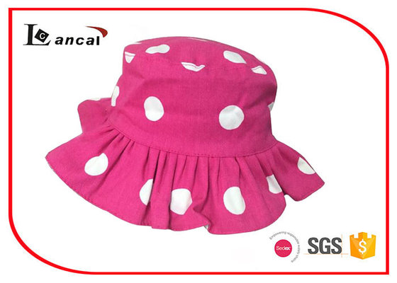 Cute fashion dot printed fisherman hat all cotton twill sun hat for girls