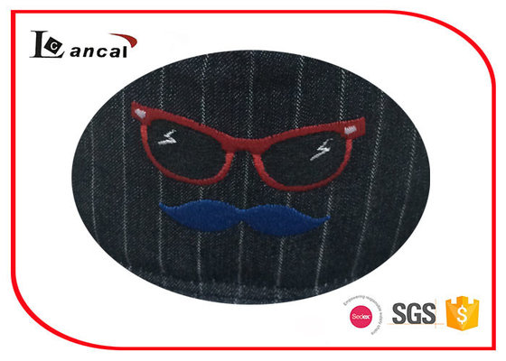 Stretch Stripe Denim Baseball Caps Hats With Glasses Embroidery