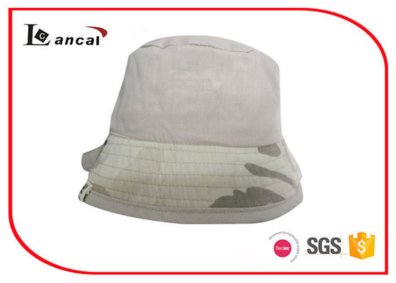 Little Car Embroidery Fishing Bucket Hat , Camo Inner Brim Cotton Bucket Hat