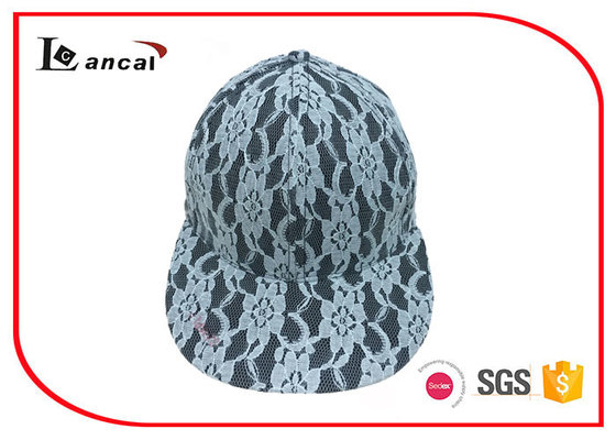 Double Layer Baseball Caps Hats , Flat Sports Cap Wrapped With Lace For Women