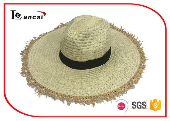 Adults Wide Brimmed Straw Summer Hats For Women With 3cm Common Grossgrain Hatband