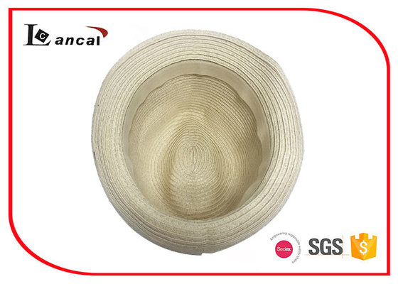Fish Printed Straw Trilby Wide Brimmed Straw Hat With Fluorescent Green Twill Band