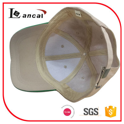 Simple 100% cotton twill sandwich 6 panel cap , mens baseball caps hats