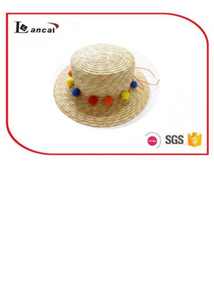 Fashion Ladies StrWide-brimmaw Hat,Natural Sun Hat With Bright Hair Bulb