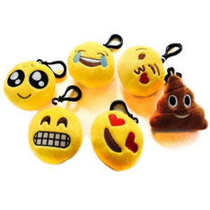 China Cute Lovely Emoji Plush Toy Keychain With Hook For Promotion Gifts supplier