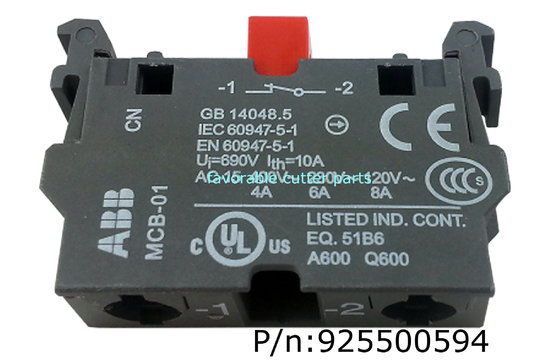 925500594 Cutter Parts GTXL Switch ABB#MCB01 NC Contact Block , Especially Suitable For Gerber Cutter GTXL