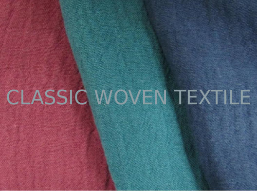 55/45 LINEN COTTON INTERWEAVE  PLAIN DYED WITH CREPE   CWT# 5147
