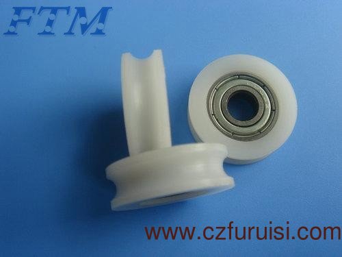 High performance pulley wheels with bearings plastic / nylon / POM / PP / PVC Nylon pulley