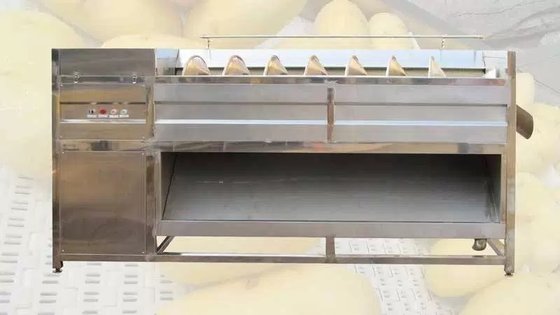 Full Automatic 800kgh Potato Washing Peeling Selecting and Cutting Line supplier