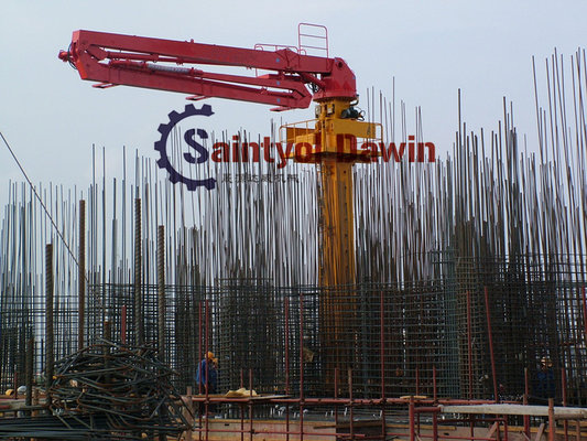 China Detachable column hydraulic self-lifting jack up concrete placing boom with 29m 33m placing radius supplier