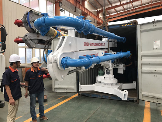 HGY13m Light Weight Trailer Mobile Spider Hydraulic Concrete Placing Boom with Cordless Remote Control supplier
