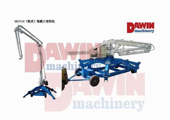 15m trailer mobile spider concrete placing boom with flowing proportional valve supplier