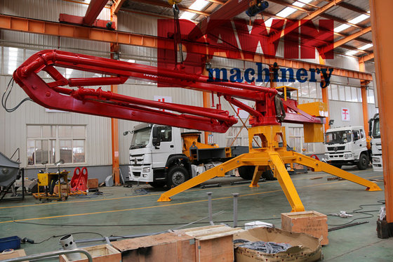 15m trailer mobile spider concrete placing boom with flowing proportional valve supplier
