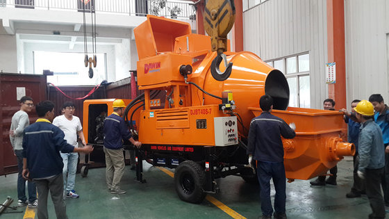 DJBT30 LOVOL Diesel Power Hydraulic Concrete Mixer with Pump 30 cubic meter per hour Capacity supplier