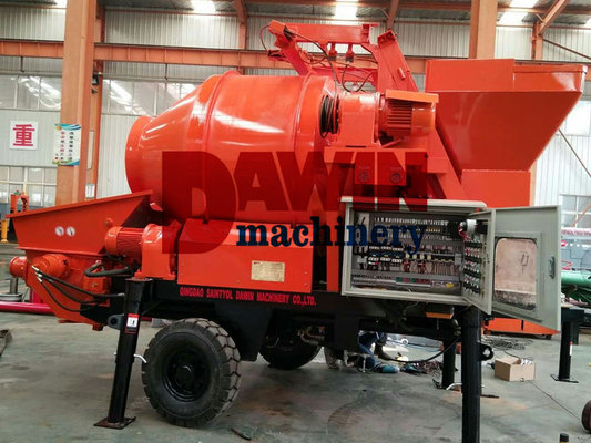 JBT30 concrete pump with mixer with 450L mixing drum and 30m3/hr pumping capacity on hot selling supplier