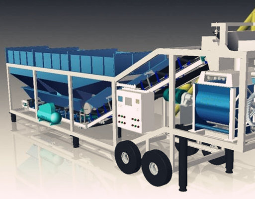 25m3/H Yhzs25 Mobile Ready Mix Concrete Plant Mobile Concrete Batch Plant supplier