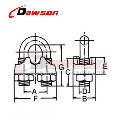 Australia Type Hot Dip Malleable Wire Rope Clips