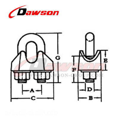Din 1142 Galv. Malleable Wire Rope Clip