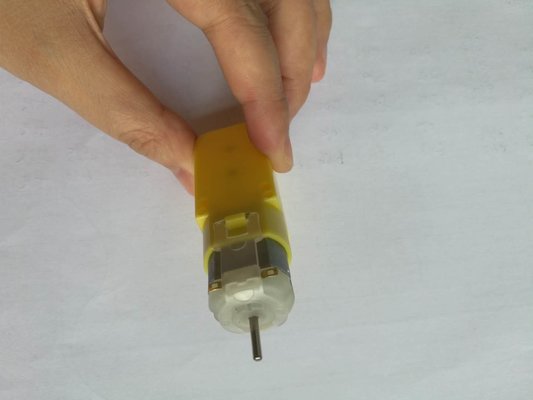 Small Yellow Plastic Gearbox 3V/12V 6-600rpm Speed Totally Enclosed With DC Motor