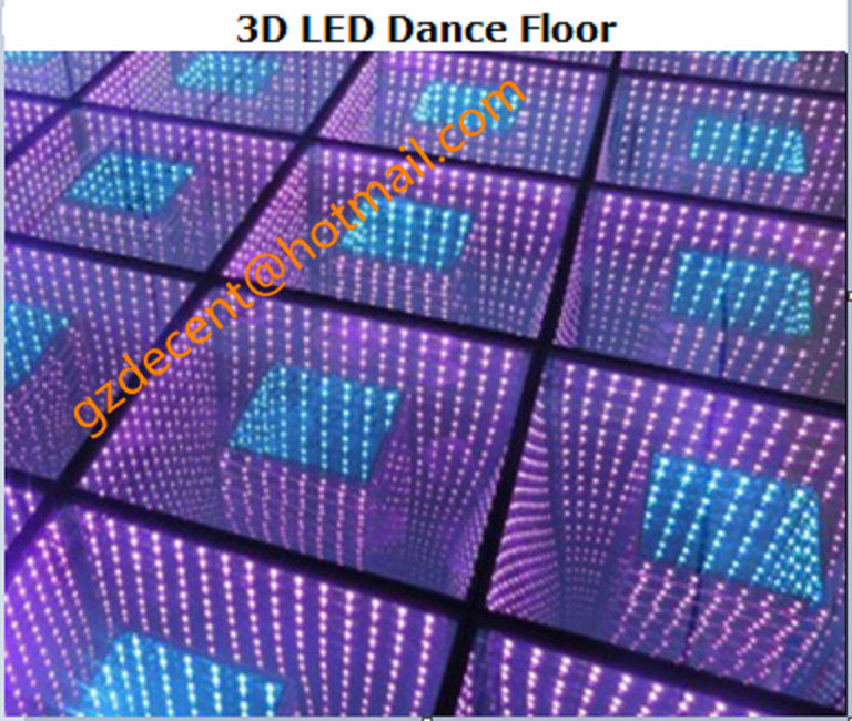 220V 50Hz RGB  Auto Run Control DJ 3D LED  Dance Floor  Aluminum Panel Stage  Lighting