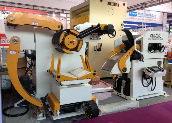 Pneumatic System Control Metal Straightening Machine , PLC Control 3 in 1 metal machine
