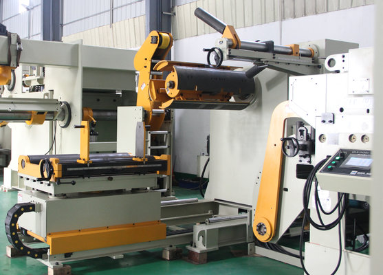 High Speed Hydraulic Expansion NC Servo 3 In 1 Decoiler Straightener Feeder Matched Big Punching Machine