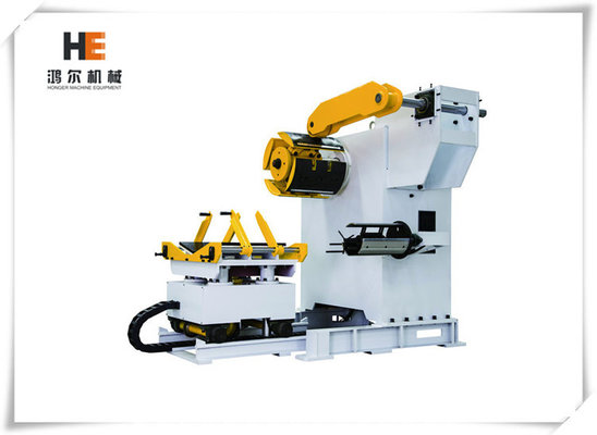 Loading 20T Stainless Steel Coil Sheet Metal Decoiler Uncoiling Machine With Pressing Arm