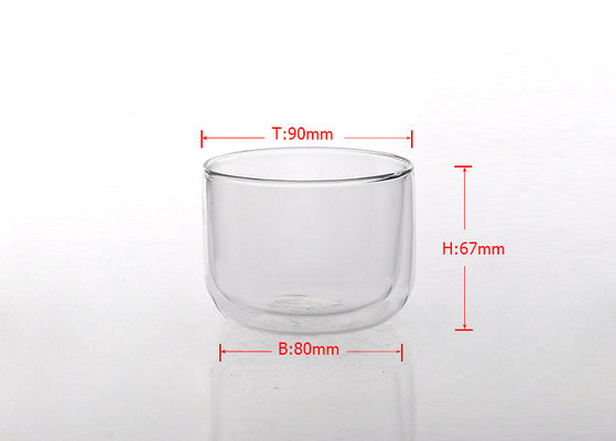 Fancy Clear Double Wall Beer Mug / High Borosilicate Beer Tasting Glasses