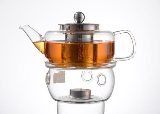 Elegant Hand Made Glass Tea Pot Set With Stainless Steel Infuser And 5pcs Glass Tea Cups
