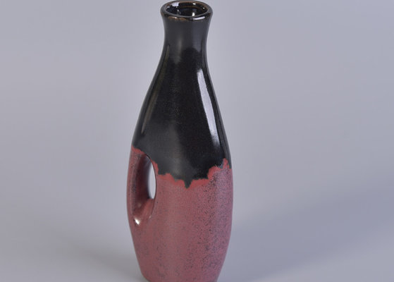 138Ml Custom Shape Pink Ceramic Empty Diffuser Bottles Hand Made Craft