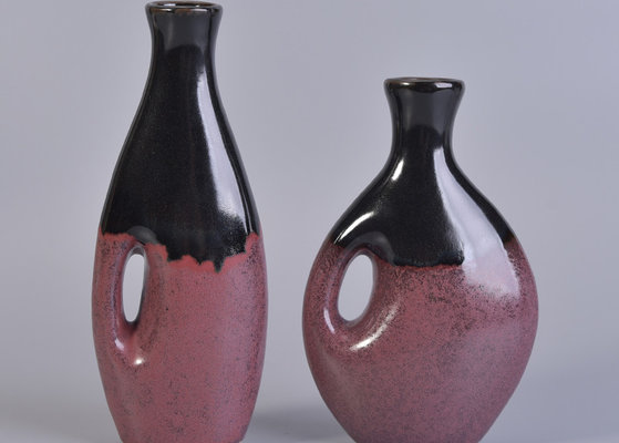 138Ml Custom Shape Pink Ceramic Empty Diffuser Bottles Hand Made Craft