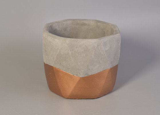 Eco - Friendly Modern Concrete Candle Holder Cement Scented Candle Vessels