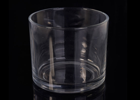 Party Big Crystal Clear Cylinder Glass Candle Holder Machine Press Craft