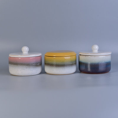 Wholesale New Arrival Home Decoration Ceramic Candle Jar With Lids